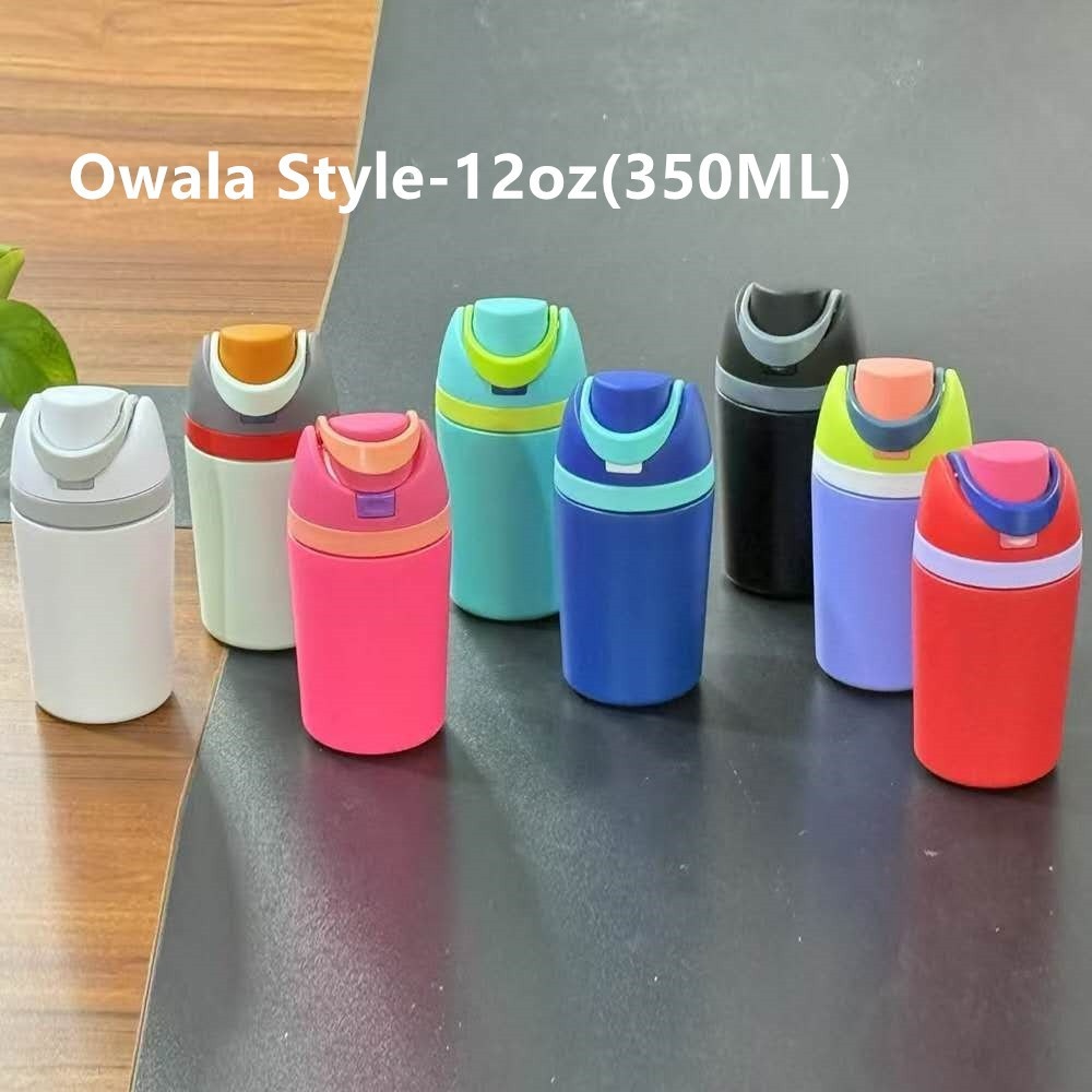 (12oz) Owala Style Insulated Stainless Steel Water Bottle with Straw ...