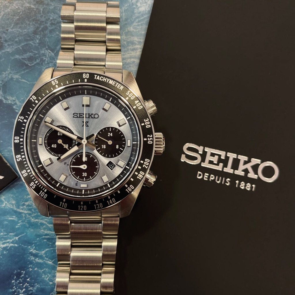 Seiko Prospex SPEEDTIMER SBDL109 Ice Blue Dial Chronograph Solar Watch | Shopee Philippines
