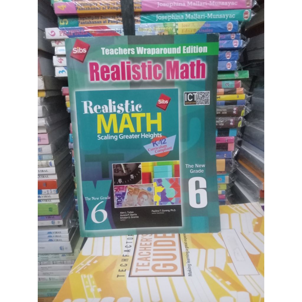 TEACHER'S WRAPAROUND EDITION REALISTIC MATH GRADE 6 (NEW) | Shopee ...