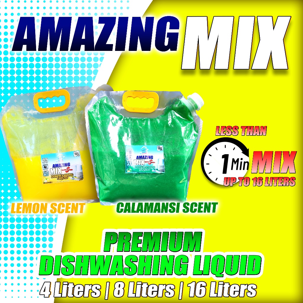 WiiZE Amazing Mix Dishwashing Liquid – Quick Mix in 1 Minute, Long ...