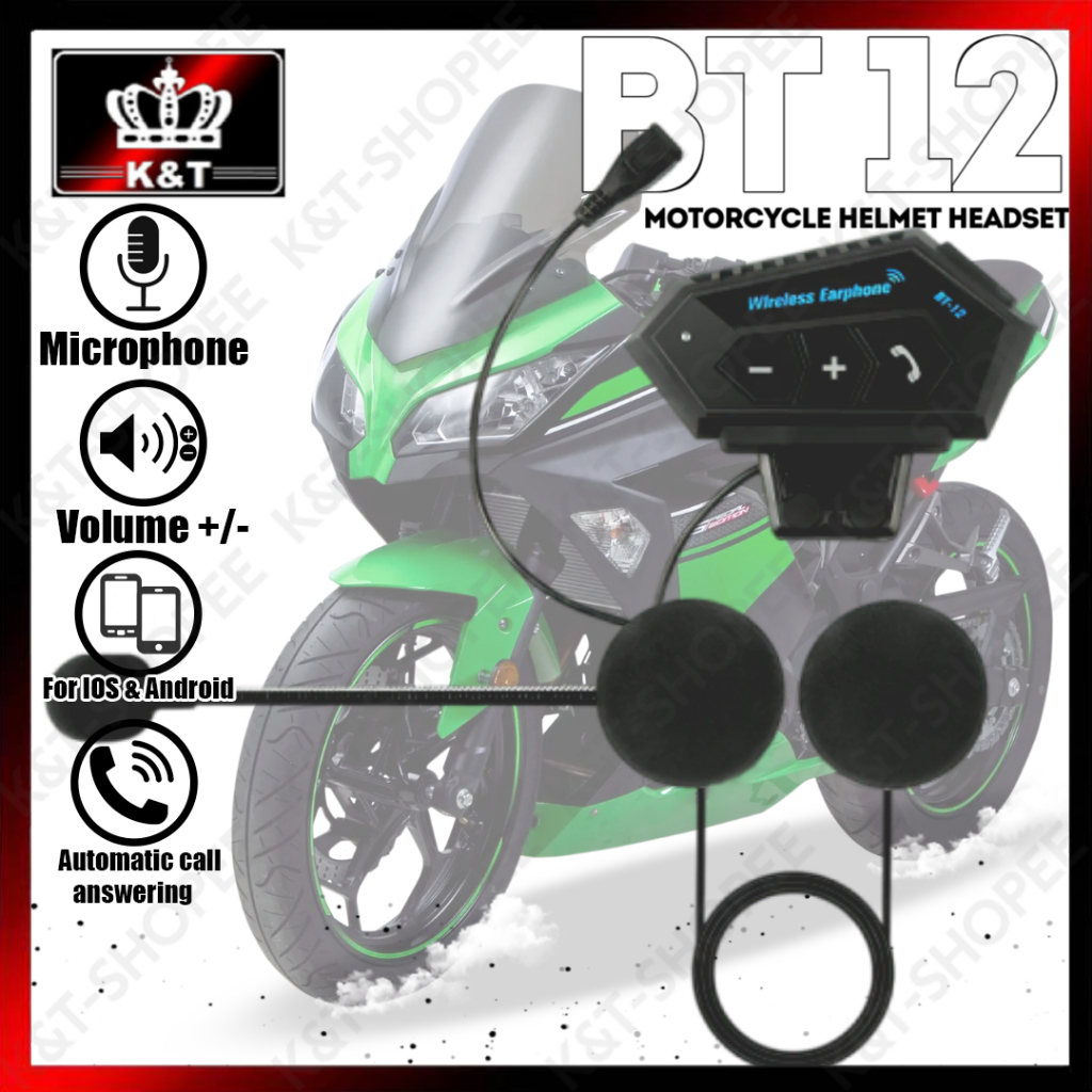 BT12 Bluetooth 5.0 Headset Bass Sound Noise Reduction Wireless ...