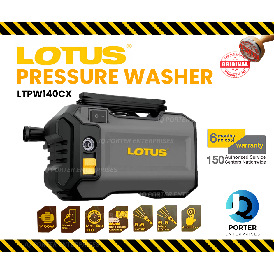 LOTUS 1400W Pressure Washer PORTABLE (LTPW140CX) | Shopee Philippines