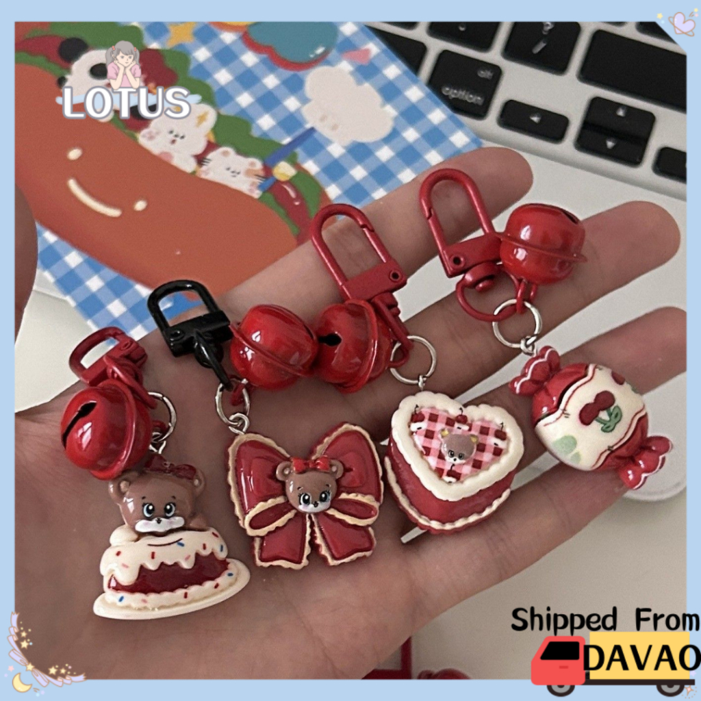 LOTUS Phone accessories,Vintage Wine Red Love Bear Resin Charms and ...