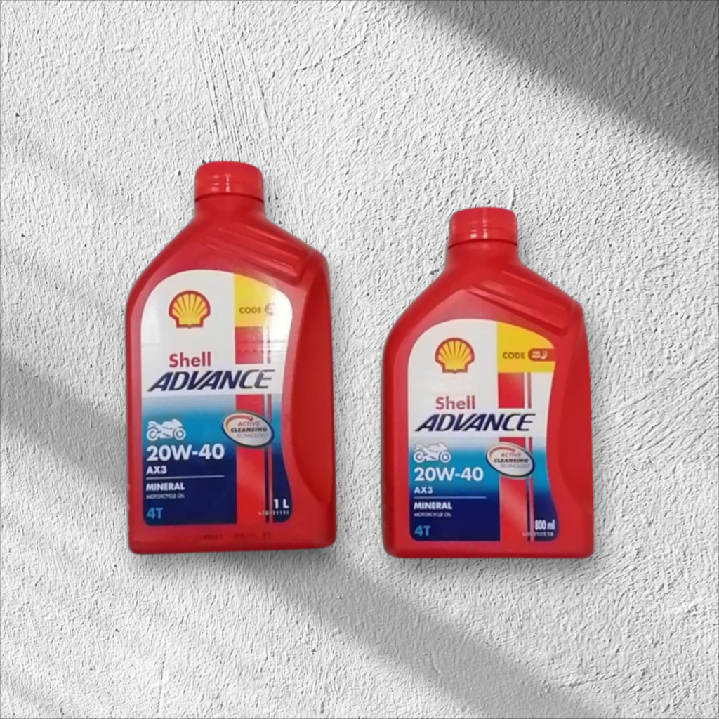 Shell Advance AX3 20W-40 1Liter and 800ml | Shopee Philippines