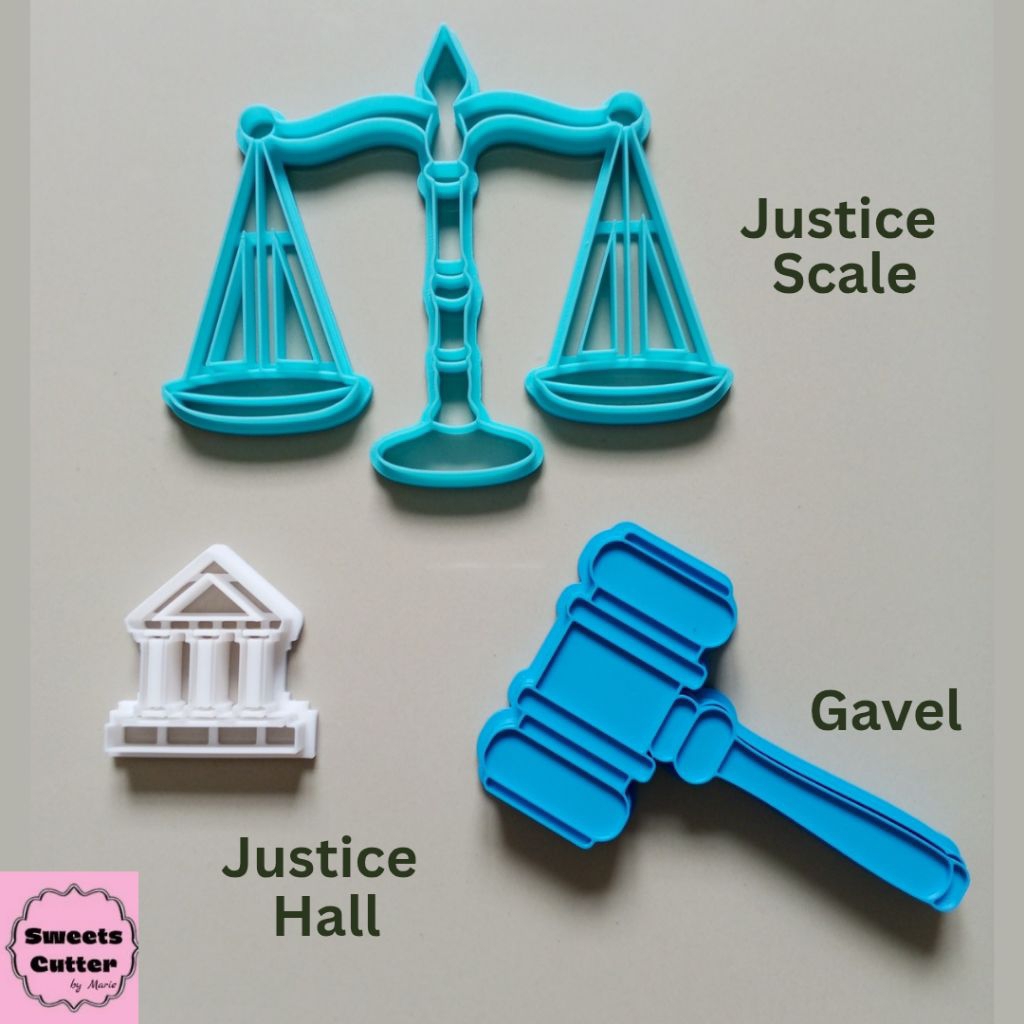 Justice Hall and Scale Themed Fondant Cookie Clay Cutter for DIY ...