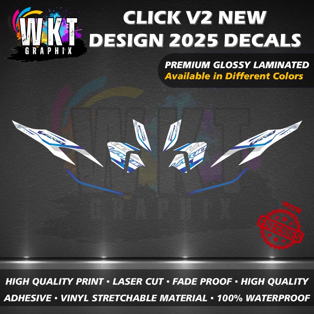 HONDA CLICK V2 NEW DESIGN 2025 DECALS STICKER (WATERPROOF, LAMINATED ...