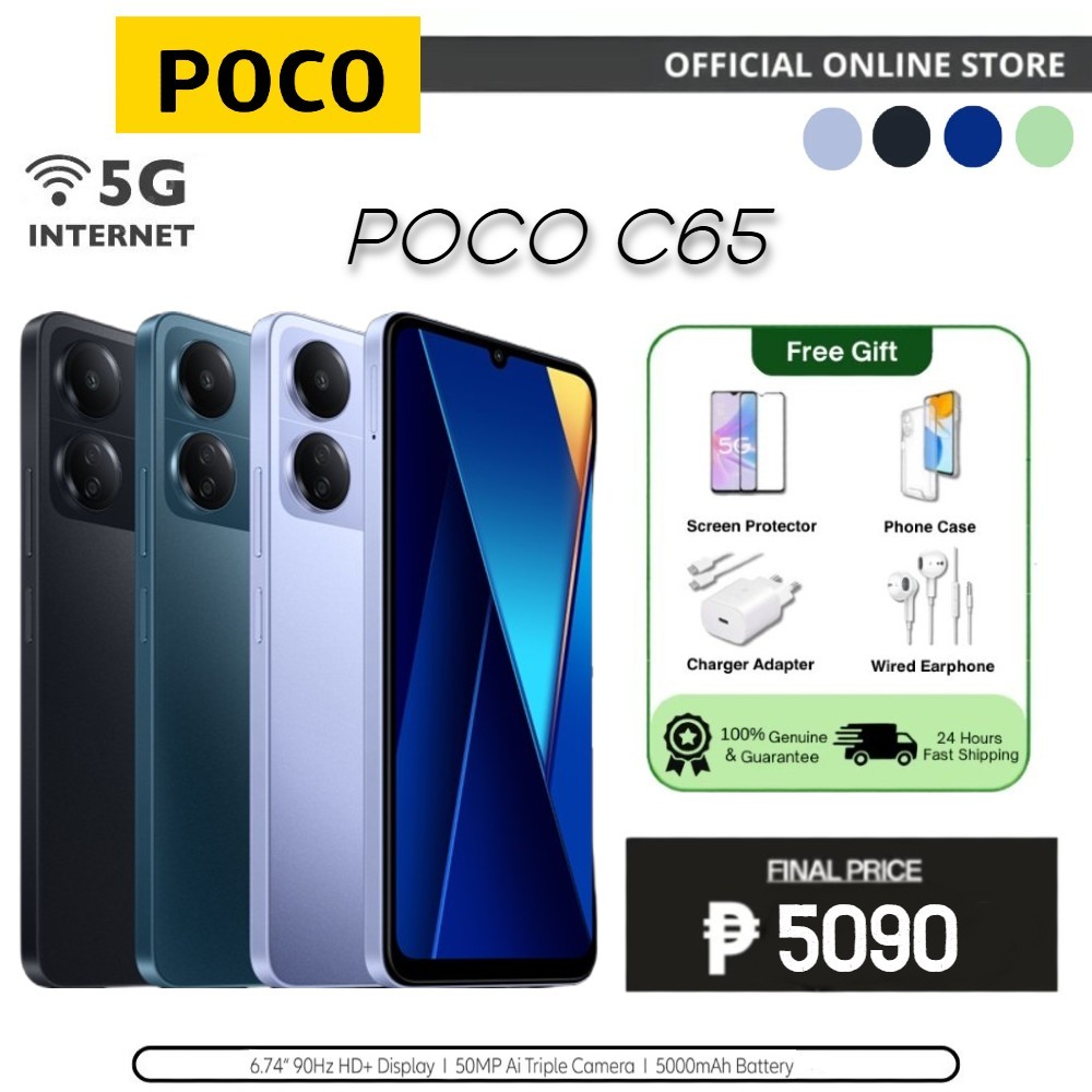 [READY STOCK] Xiaomi POCO C65 Smartphone | 8GB+256GB | MediaTek Helio G85 | 6.74" 90Hz Display ...