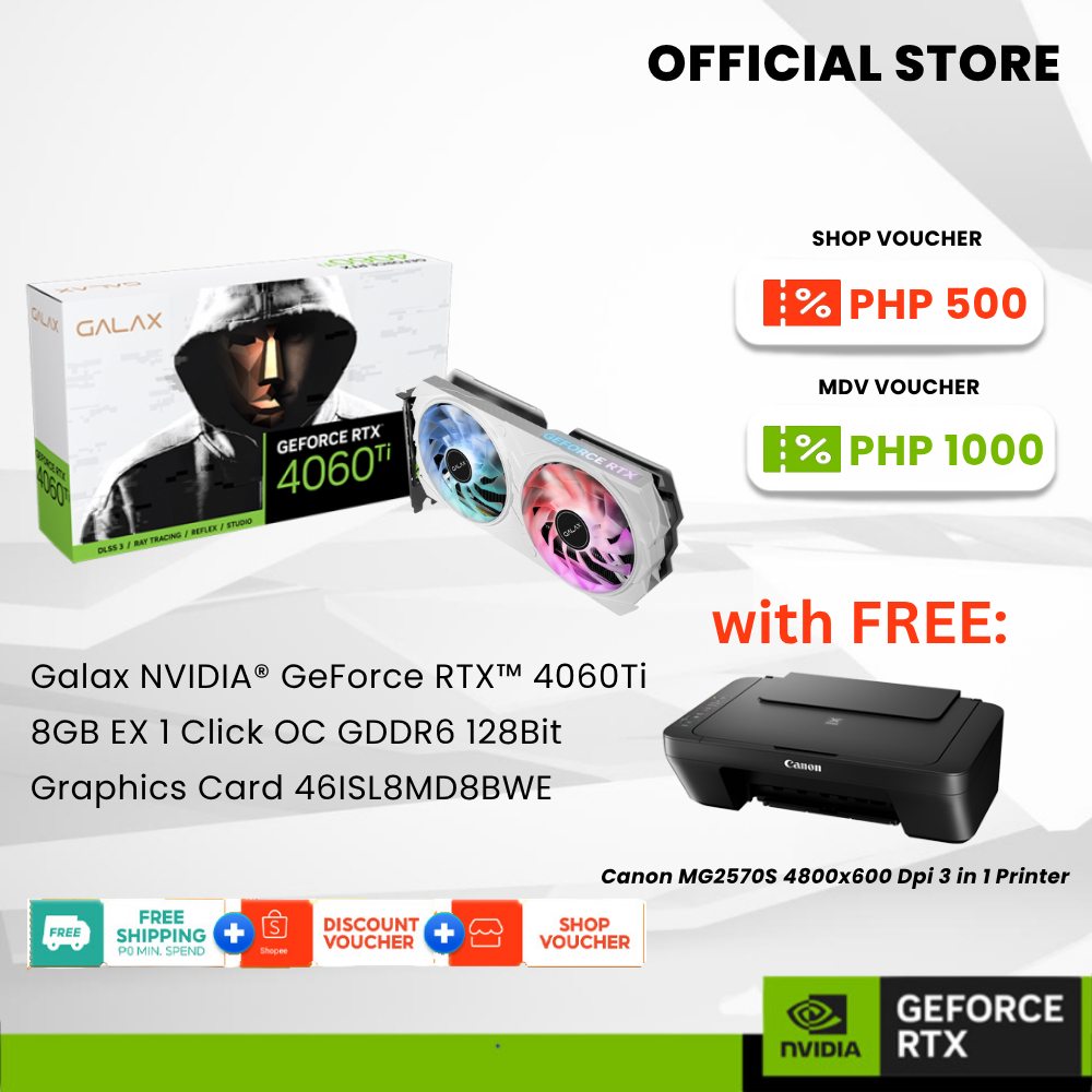 Galax NVIDIA® GeForce RTX™ 4060Ti 8GB EX 1 Click OC GDDR6 128Bit ...