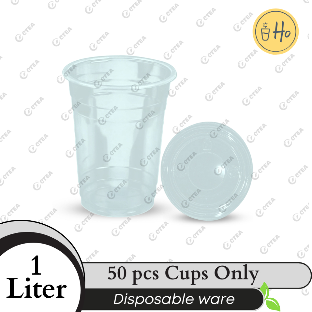 1 LITER FAT PP CUP w/ LIDS (50 pcs/ bundle) | Shopee Philippines