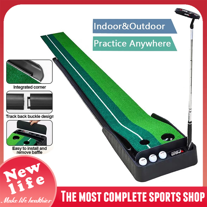 Indoor Golf Putting Trainer 2.5M/3M Putting Trainer Portable Practice ...