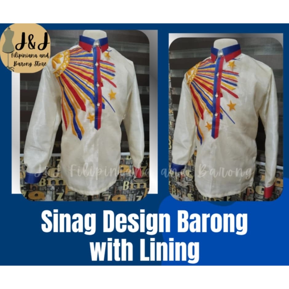 Sinag Barong / Modern Barong Tagalog / Flag Design Barong | Shopee ...
