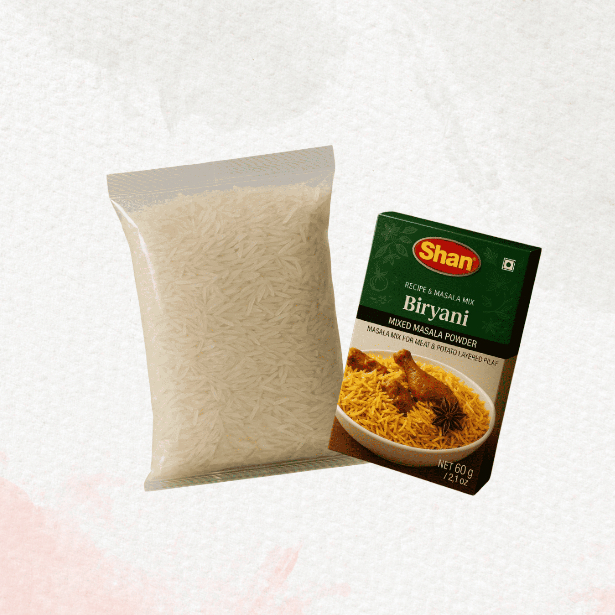 Basmati Rice 500G + Shan Biryani Powder (Used In Chicken And Mutton ...