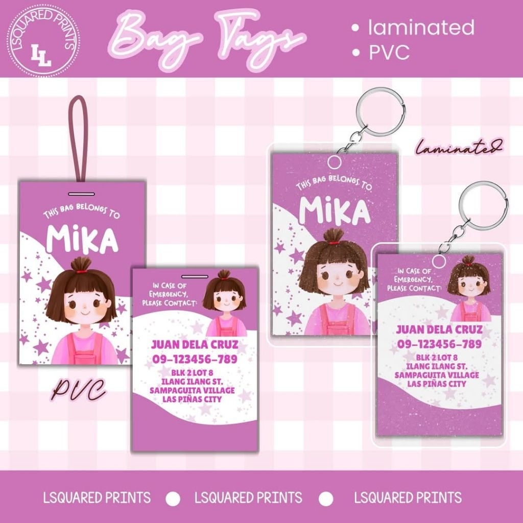 Back to School Bag Tags | Laminated with key ring | Shopee Philippines