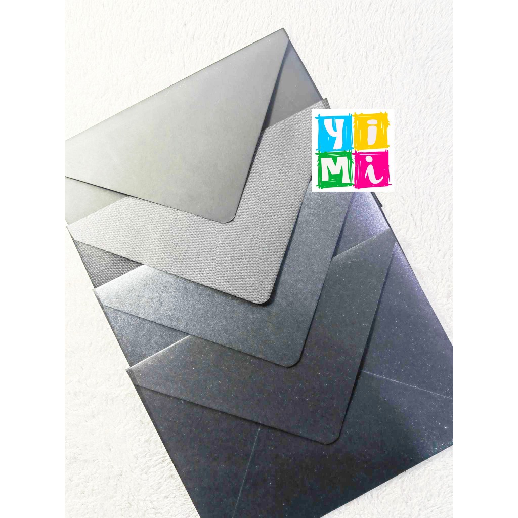 Black Envelope for wedding invitation, Glossy Matte Metalic birthdays ...