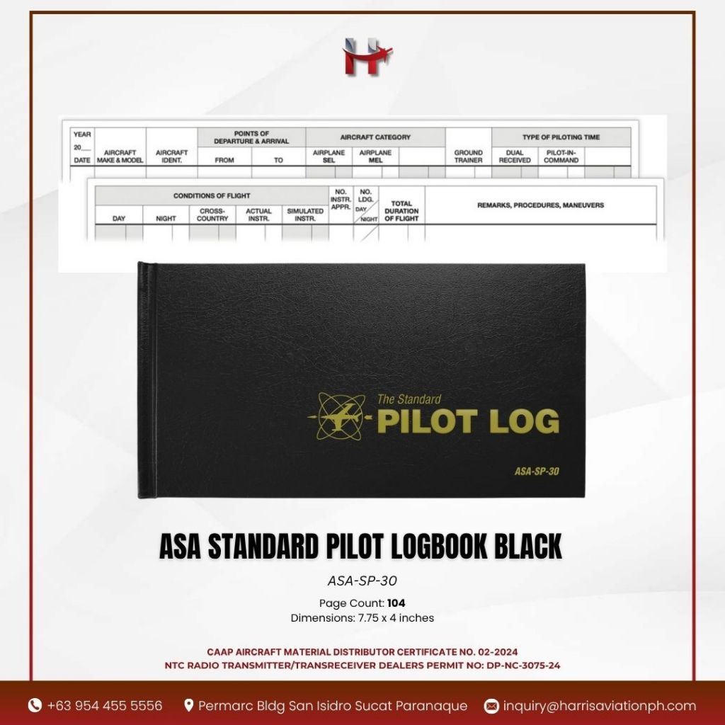 ASA STANDARD PILOT LOGBOOK (BLACK) | Shopee Philippines