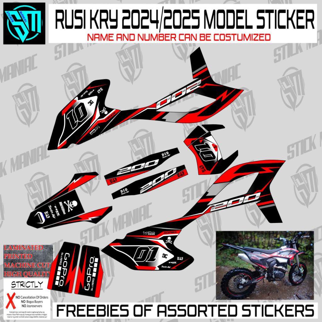 2024/2025 Rusi Kry 200 costumized sticker,,laminated sticker for Rusi ...