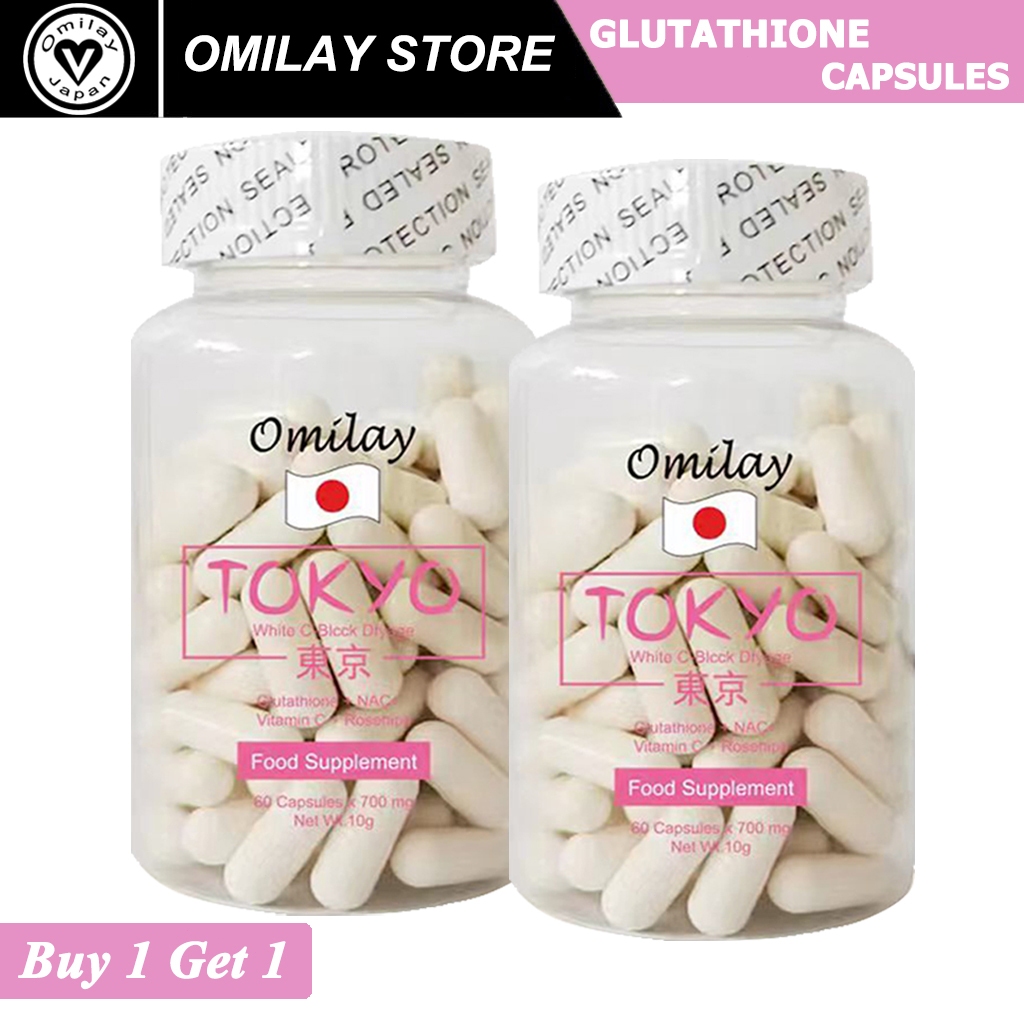 Omilay Tokyo Glutathione Glow Capsules Skin Care Anti-Aging Beauty ...