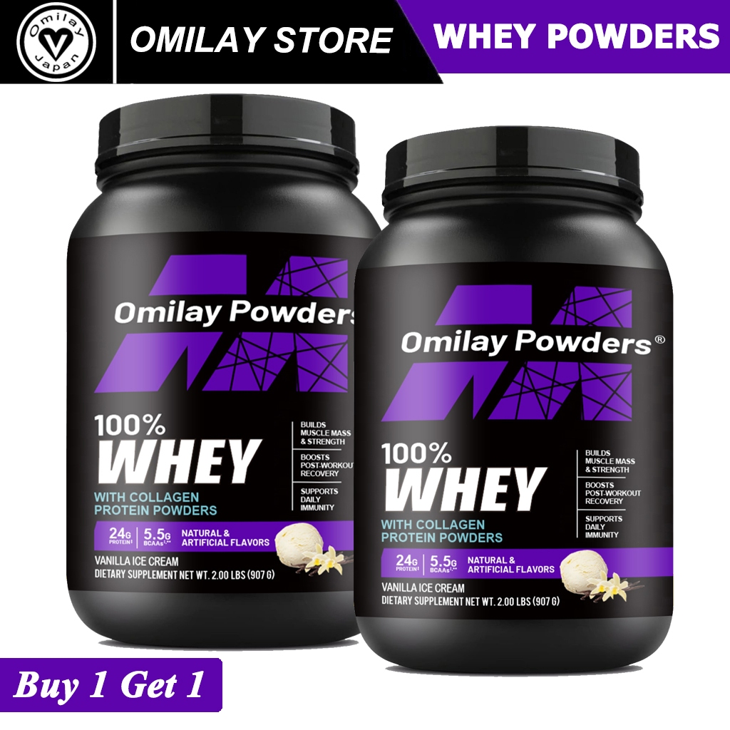 Omilay Whey Protein Powder 5.5g BCAAs Muscle Support & Recovery Whey ...