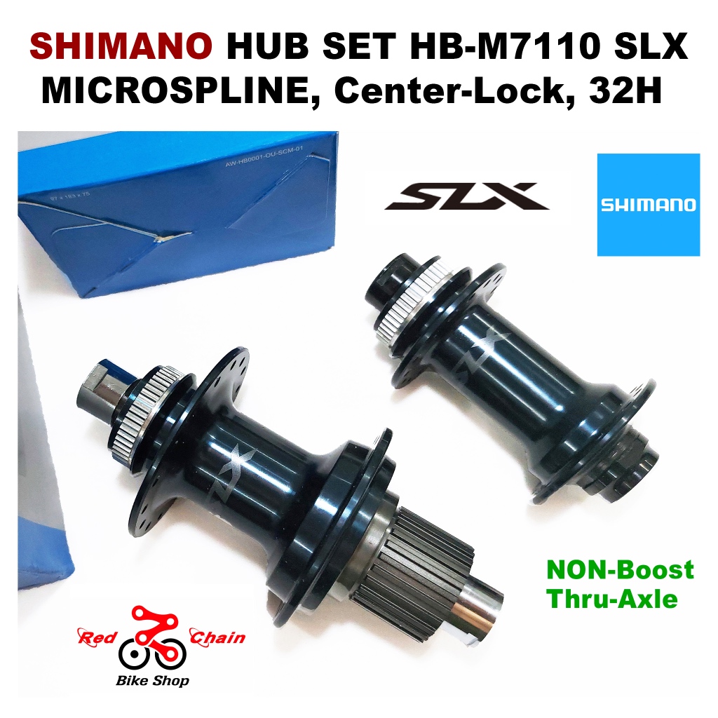 *ON SALE* SHIMANO HUB SET HB-M7110 SLX, in NON-Boost, MICROSPLINE ...