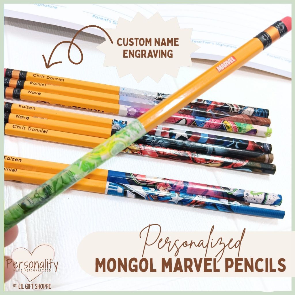 Personalized Mongol Marvel Avengers Pencil – Custom Name Engraving ...