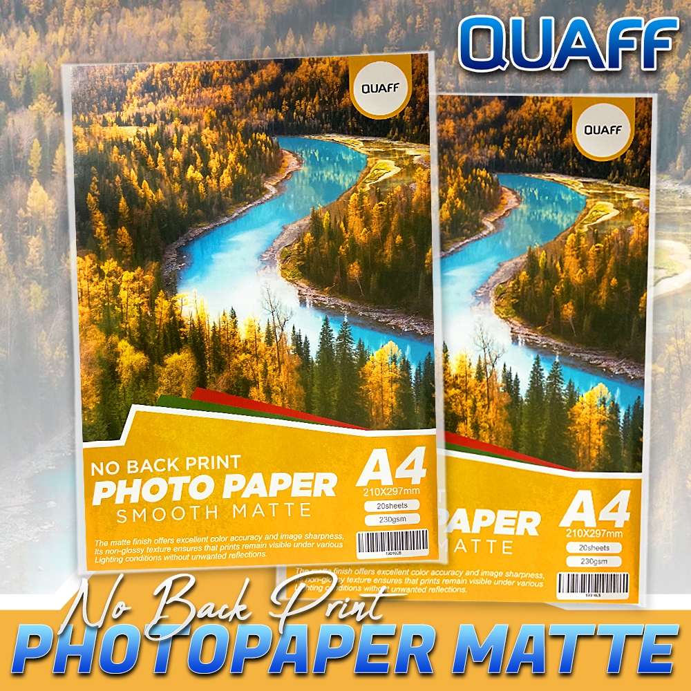 A4 Size Quaff No Back Print Matte Photo Paper 230gsm Inkjet Photo Paper ...