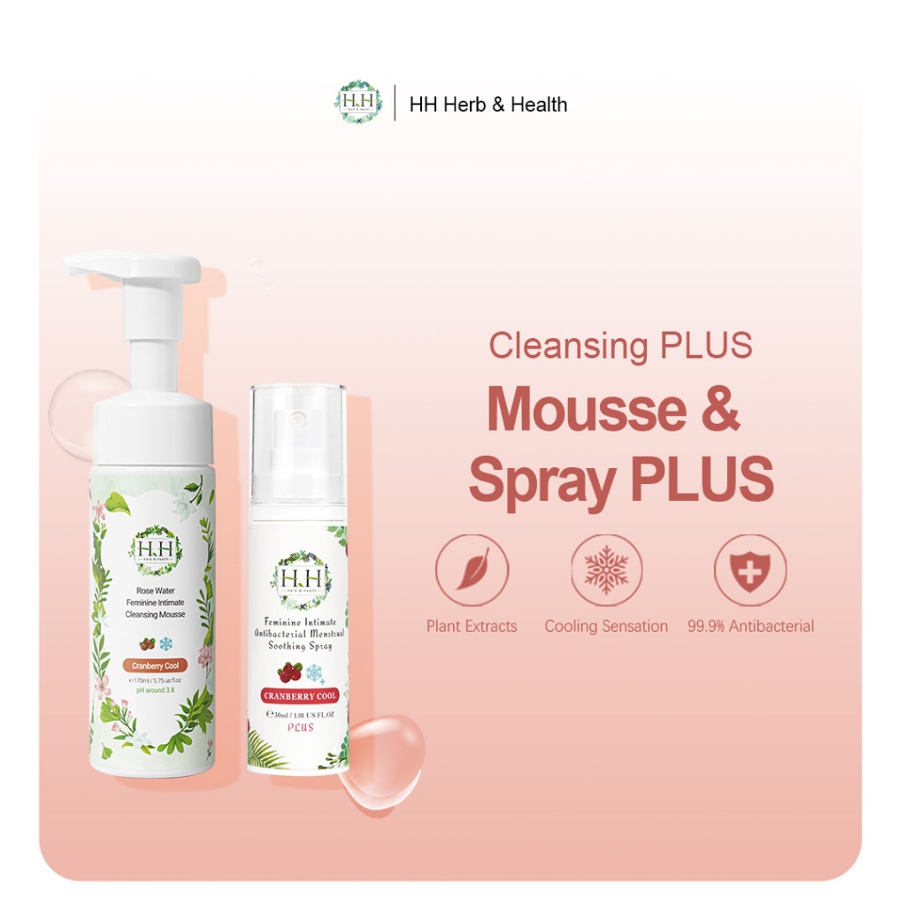 HH Rose Water Feminine Wash Mousse (170ml) + Intimate Toner Spray PLUS ...