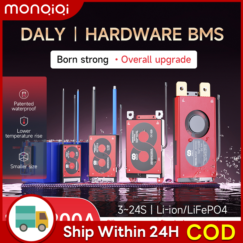 NEW KMS DALY Hardware BMS 3s 4s 7s 8s 10s 12s Li-ion LiFePO4 12V 24V ...