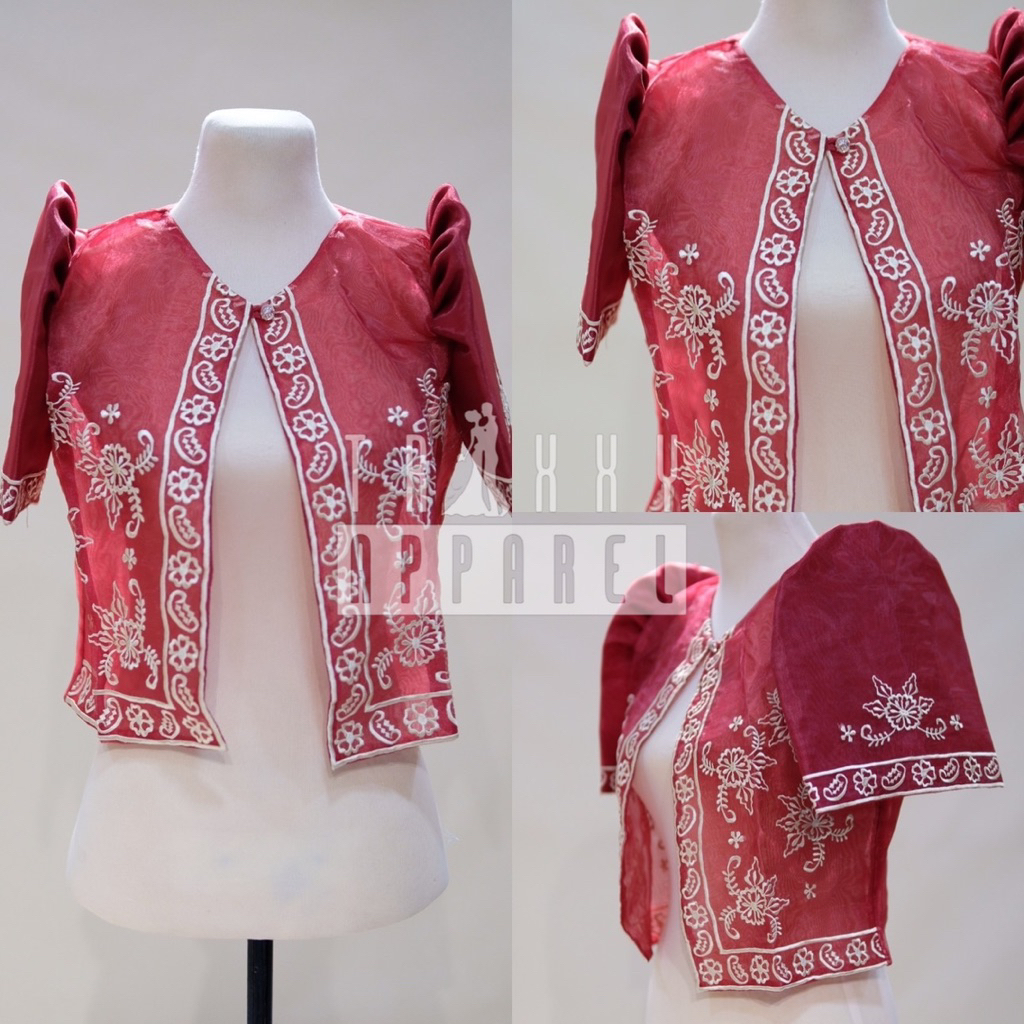 Bolero Filipiniana Straight Cut Antonios Design New | Shopee Philippines