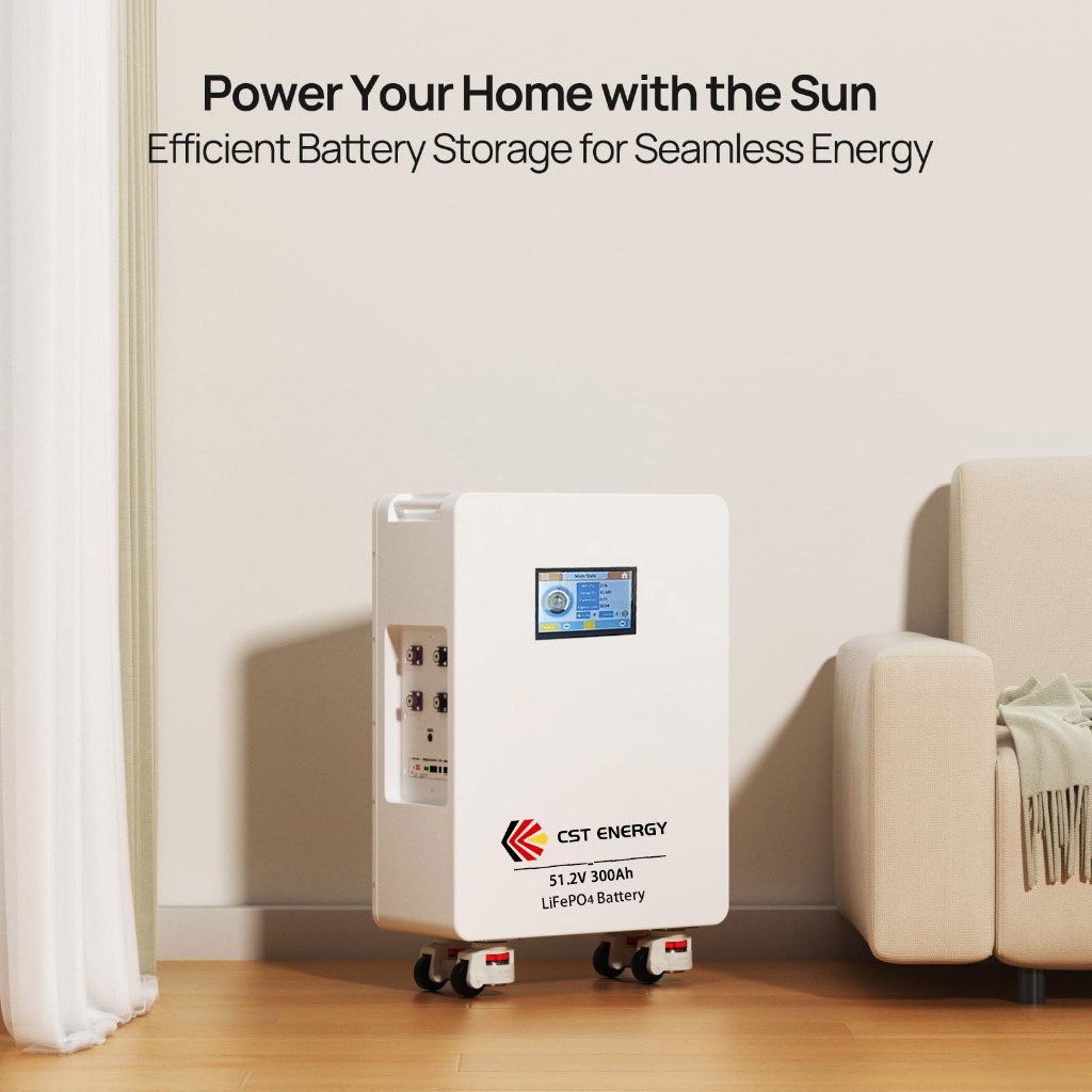 CST ENERGY 51.2V 300Ah LiFePO4 Lithium Battery Floor Standing Battery ...