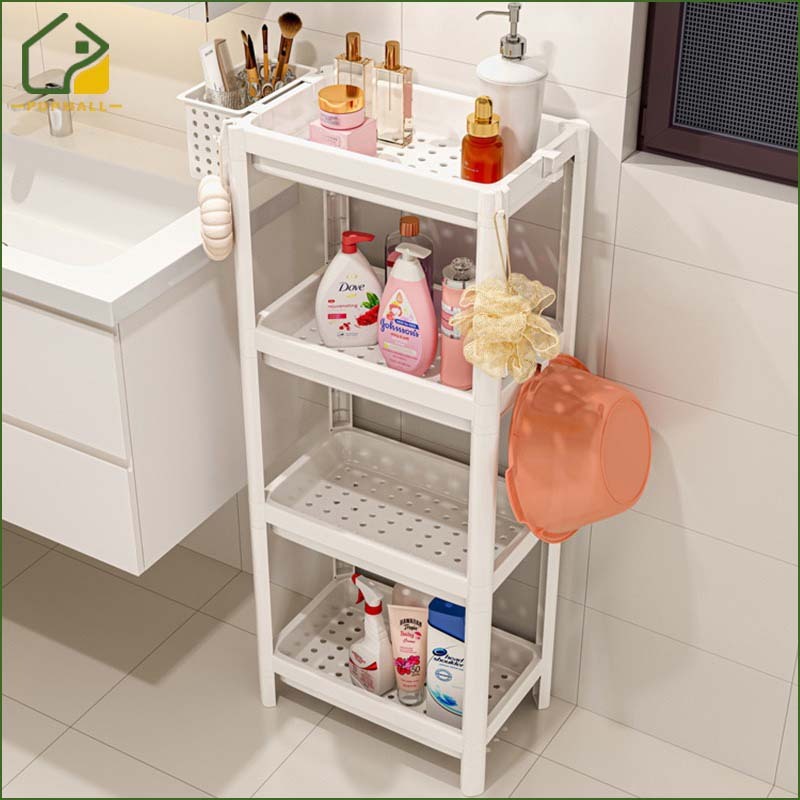 PoP 3/4/5 Layer Bathroom Rack Organizer Plastic Kitchen Trolley Cart ...