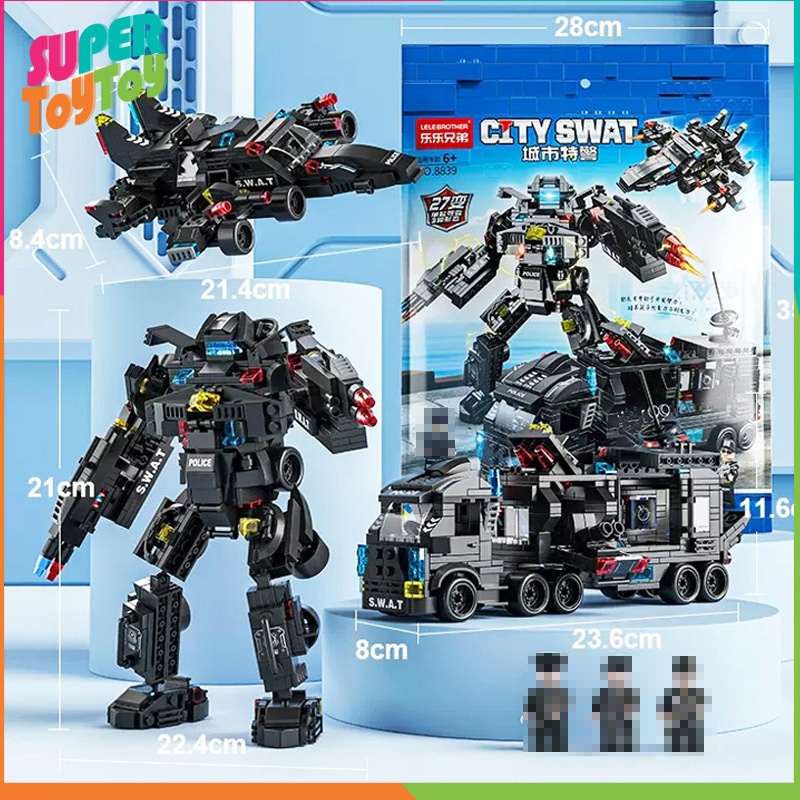 Blocks Toys SWAT Robot 8 IN 3 Set Building Blocks Toys for Boys ...