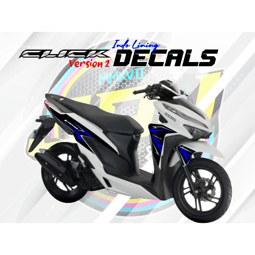 Honda Click Version2 LINING Decals- High Quality Sticker | Shopee ...
