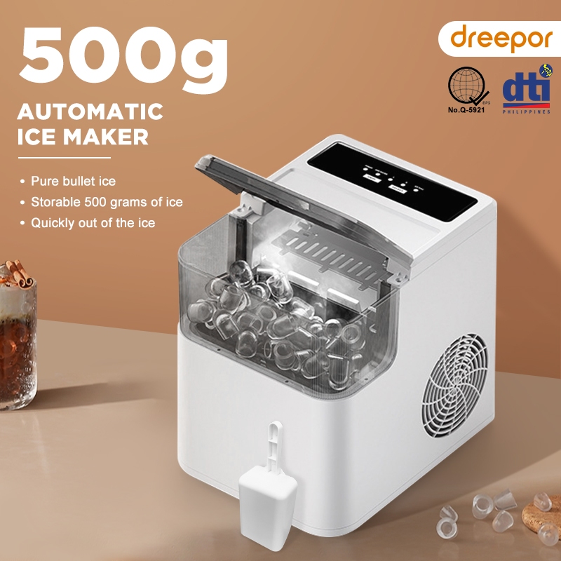 Dreepor Portable Electric Ice Maker Machine Automatic Household Smart ...