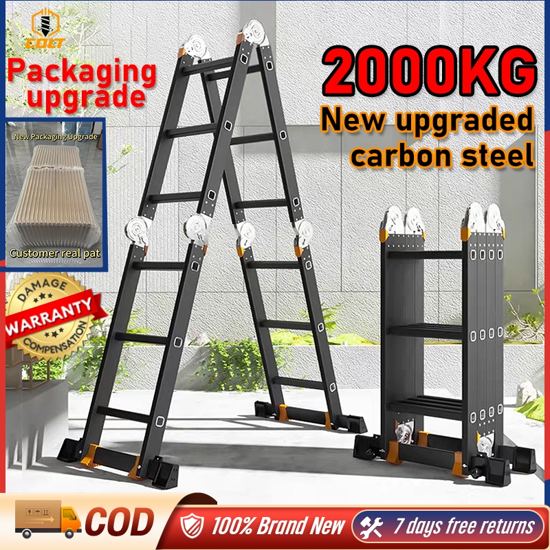 Ladder Foldable Aluminum Heavy Duty Folding Ladder Hagdanan stairs for ...
