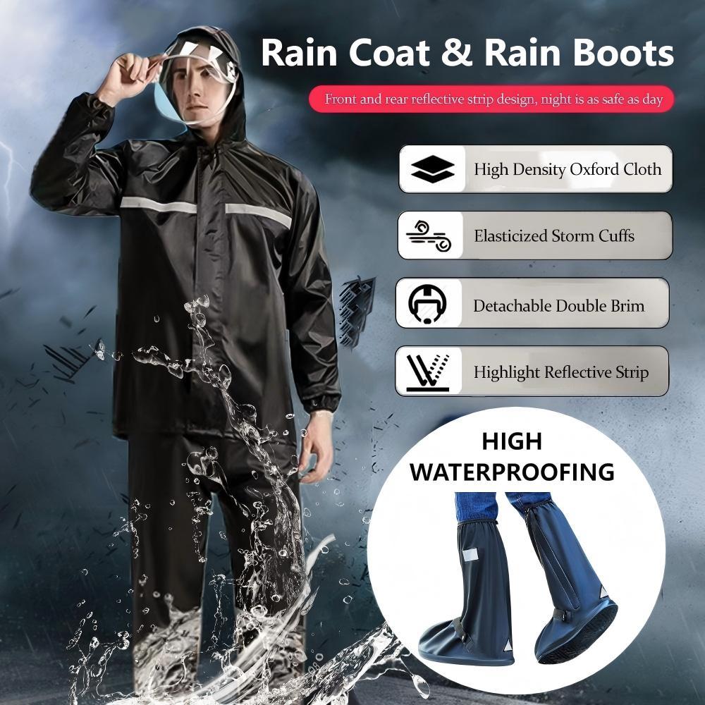 Rain Coat For Motorcycle Waterproof Motorbike Rain Suit Reflective ...