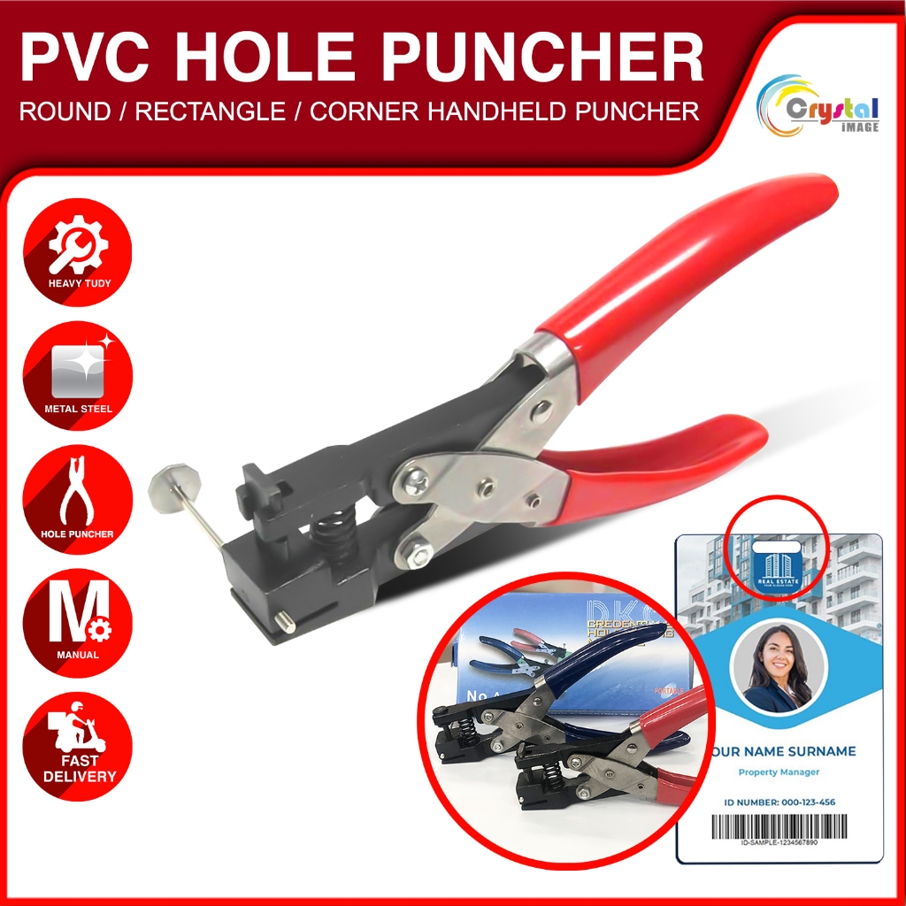 Officom ID Card Puncher Heavy Duty ( Round | Rectangle | Corner ) Hand ...