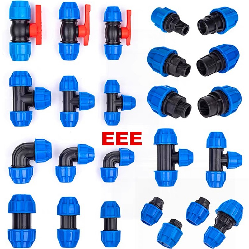 Blue PE Fittings PE Compression Fittings for PE and PVC Pipe (1/2" , 3/4" , 1") | Shopee Philippines