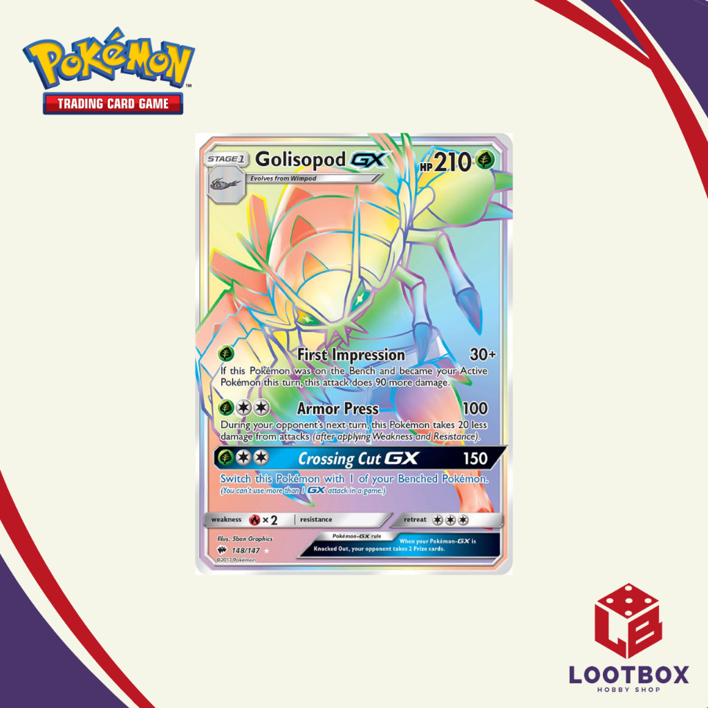Pokemon Card Game: Golisopod GX (Secret Rare) - Burning Shadows ...