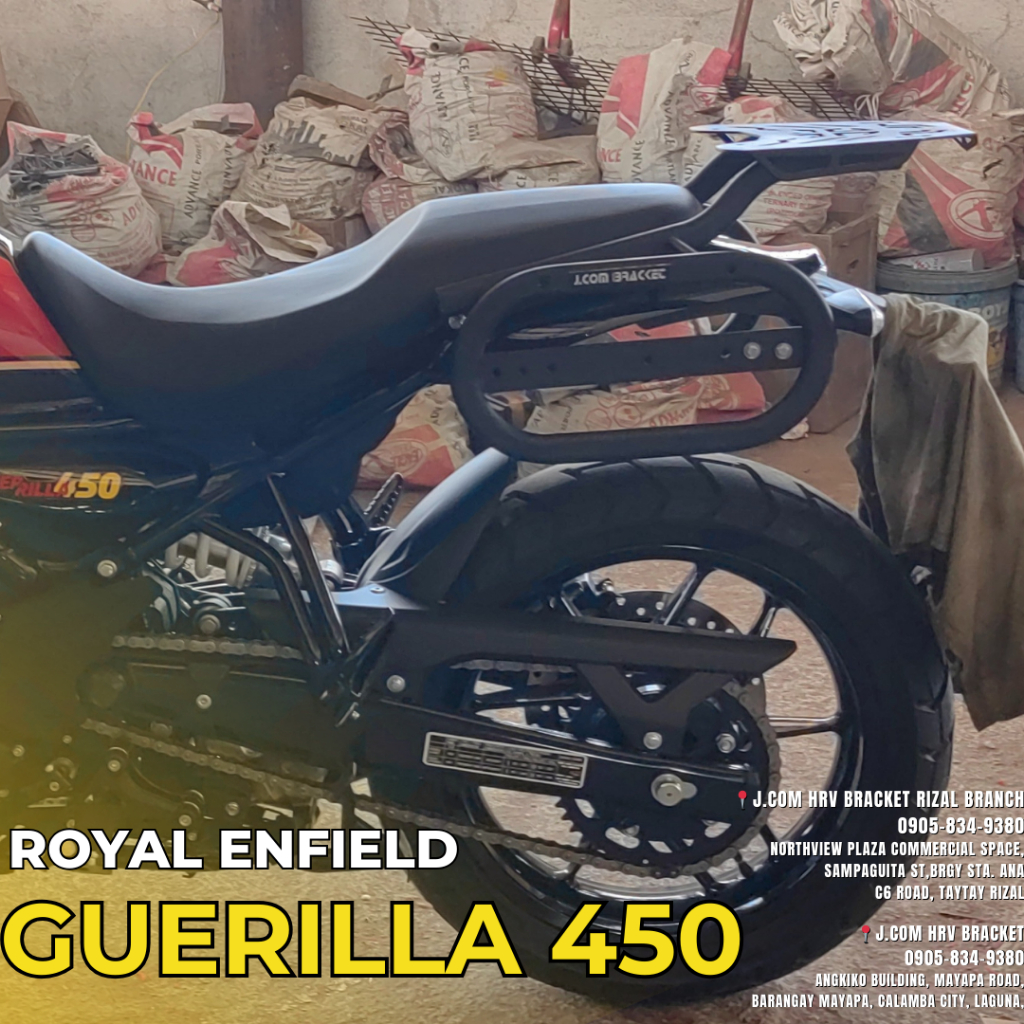 GUERILLA 450 ROYAL ENFIELD Original J.COM TOPBOX BRACKET WITH SIDE ...