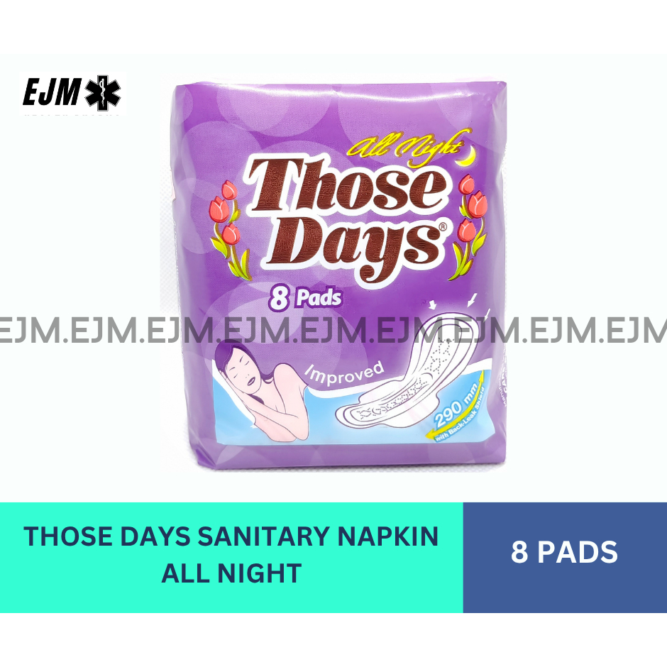 THOSE DAYS SANITARY NAPKIN ALL NIGHT - 8 pads per pack | Shopee Philippines