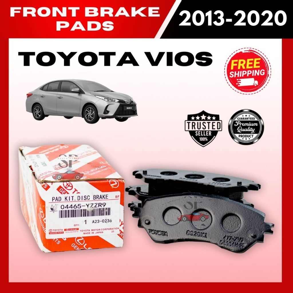 ON SALE! FRONT BRAKE PADS for TOYOTA VIOS 1.3L (2013-2020) (semi metal ...