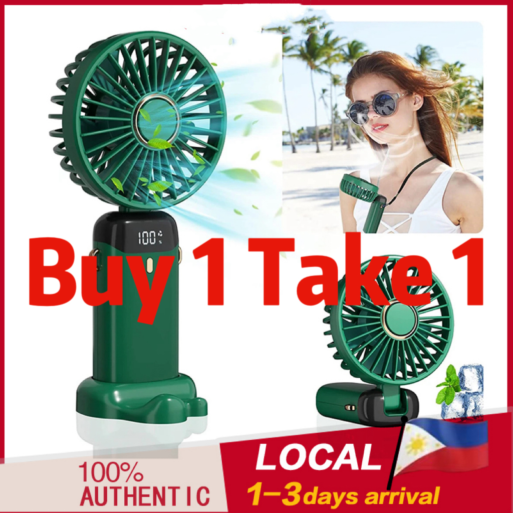 【BUY 1 TAKE 1】80000Mah Mini Fan Portable Adjustable USB Rechargeable ...