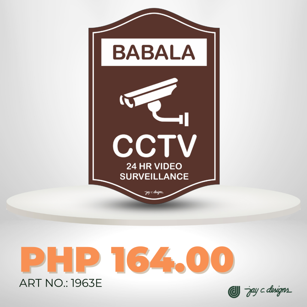 Pinoy Signs - Acrylic Signage Babala CCTV - Jay C. Designs | Shopee ...