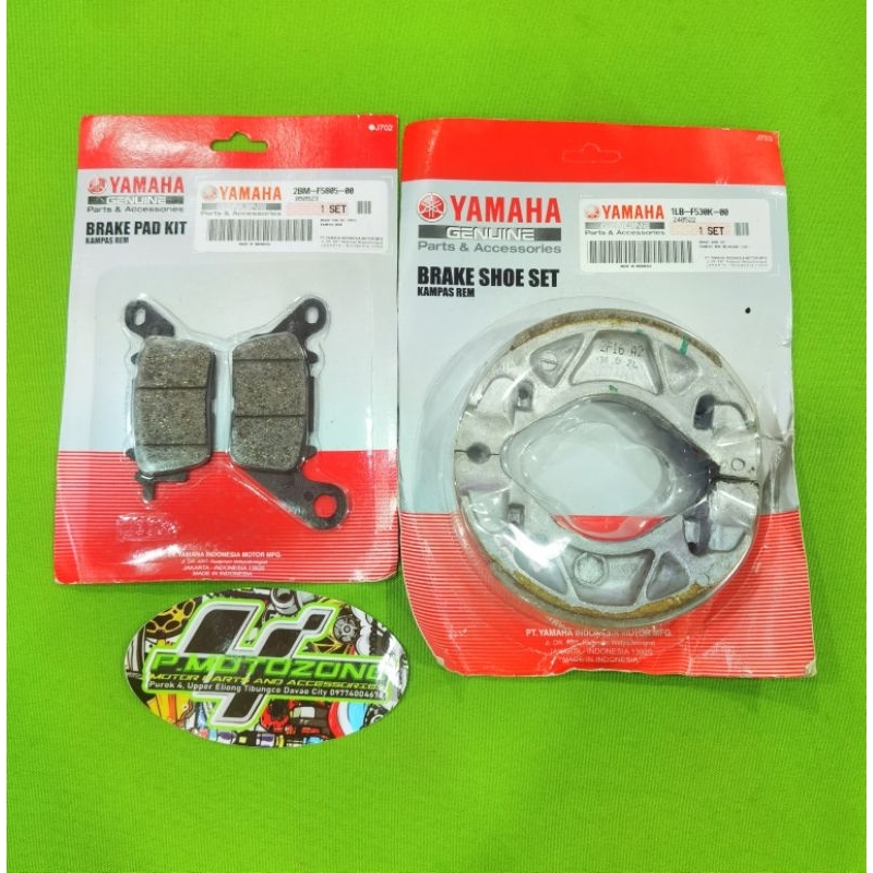 Brake pad and Brake shoe Mio i 125, Yamaha Genuine Parts Made in ...
