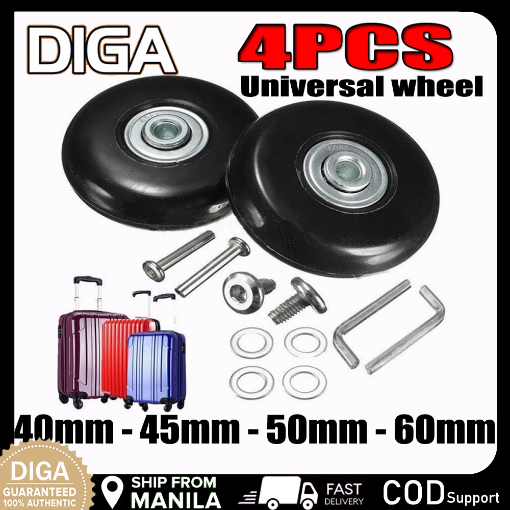 4pcs delsey Luggage Replacement Rollers suitcase Wheels 40/45/50/60mm ...
