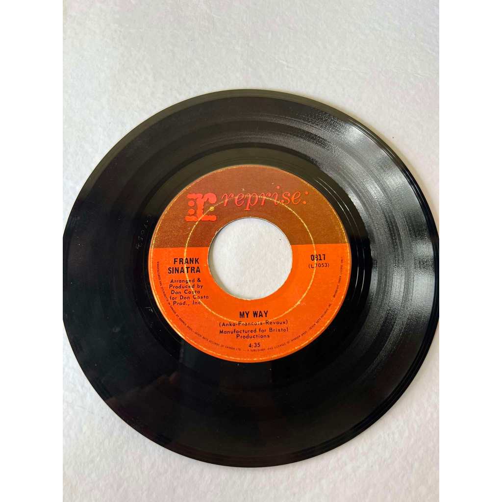 Frank Sinatra - My Way/Blue Lace Vintage PLAKA 45rpm VG B28 | Shopee ...