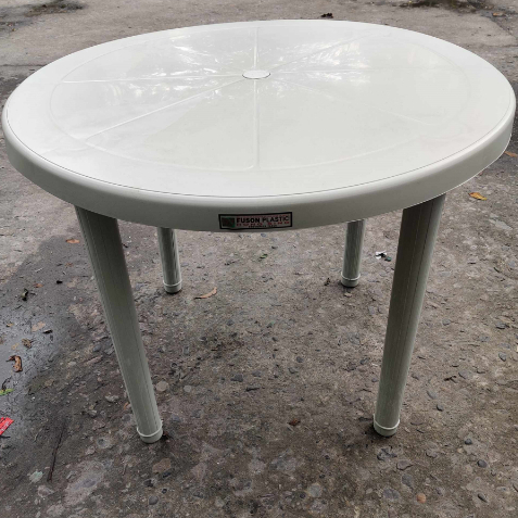 6 seater FUSON 36 x 36 ROUND TABLE Monobloc Indoor Outdoor table Dining ...