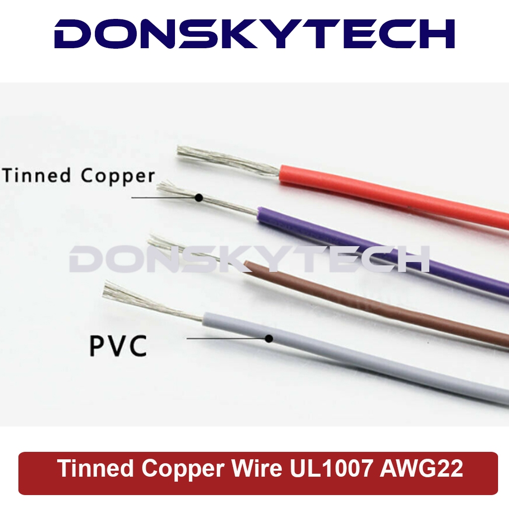Tinned Copper Wire UL1007 UL 1007 Connecting Copper Wire 22 AWG - Sold Per Meter | Shopee ...