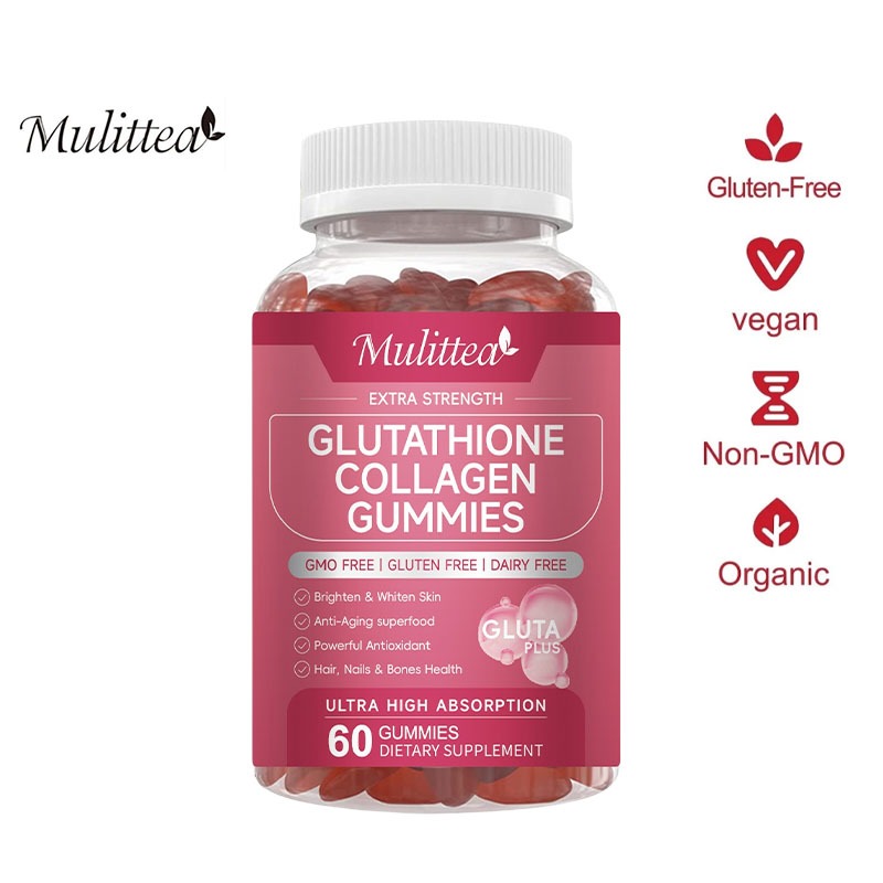 Mulittea Glutathione Gummies Whitening With Collagen & Skin Vitamins ...