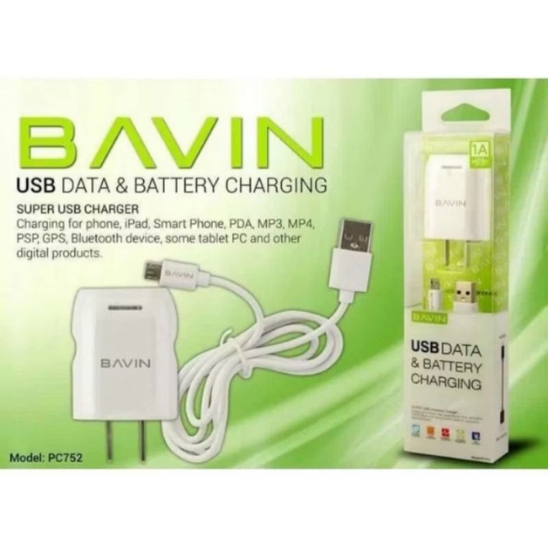 Bavin PC 752 mini Adaptor and Universal Fast Charger with USB Cable | Shopee Philippines